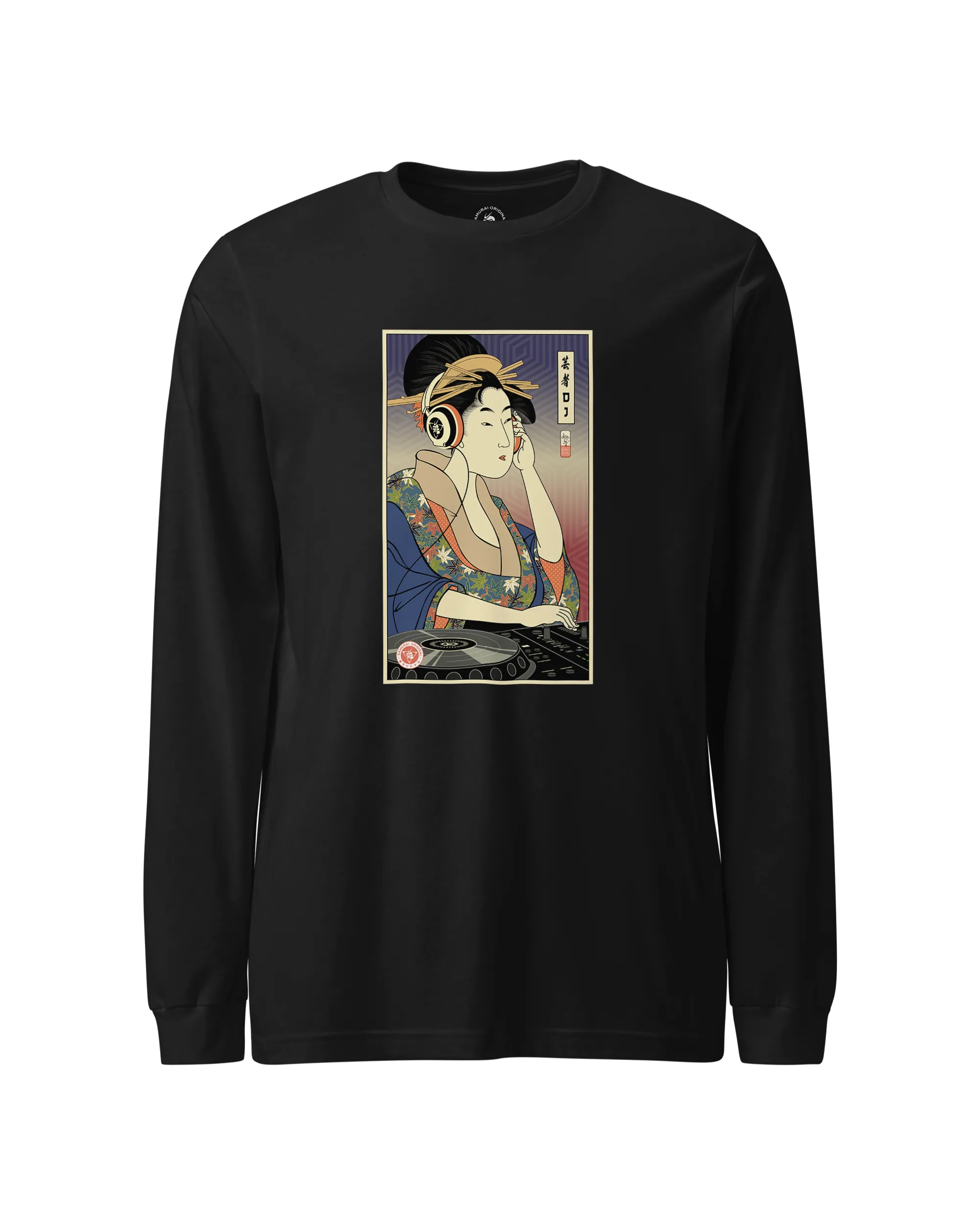 Geisha DJ Music Ukiyo-e Unisex Long Sleeve Tee – Samurai Original